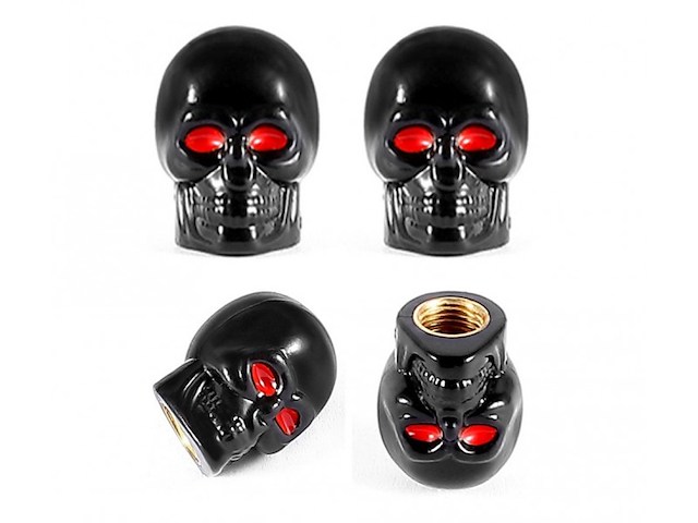 Crne kapice za ventile - Red Eyes Skull