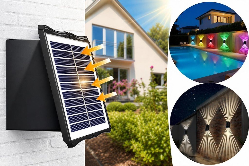 Everlux solarna LED svetla koja svetle celu noć, 8 režima, IP65 Večernji šarm ✨