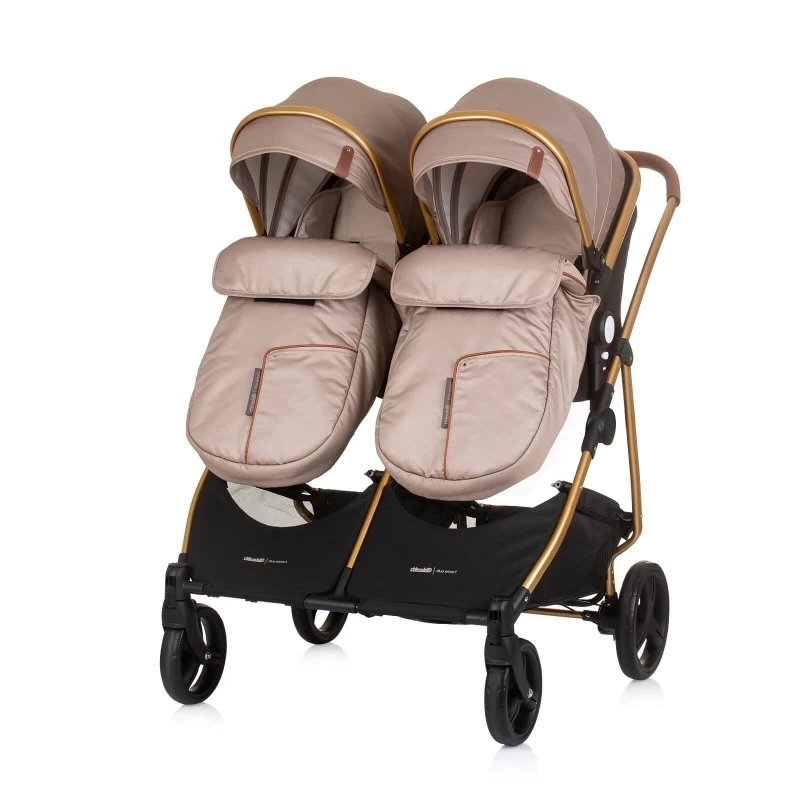 Kolica za blizance 3u1 Chipolino Duo Smart GBeige