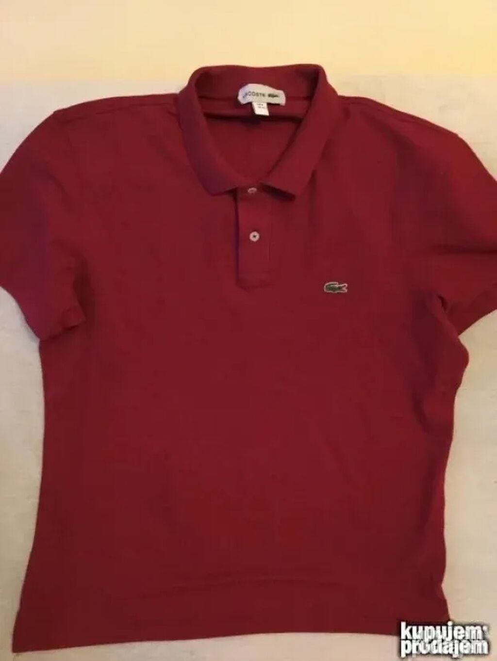 Men's T-shirt Lacoste, bоја - Bordo