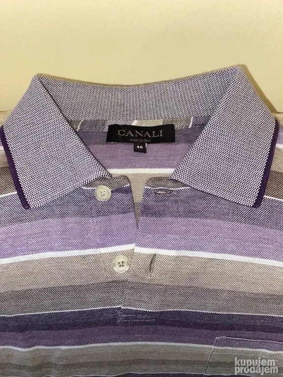 Original CANALI Milano majica L KAO NOVA 100% cotton Ramena 47-48cm
