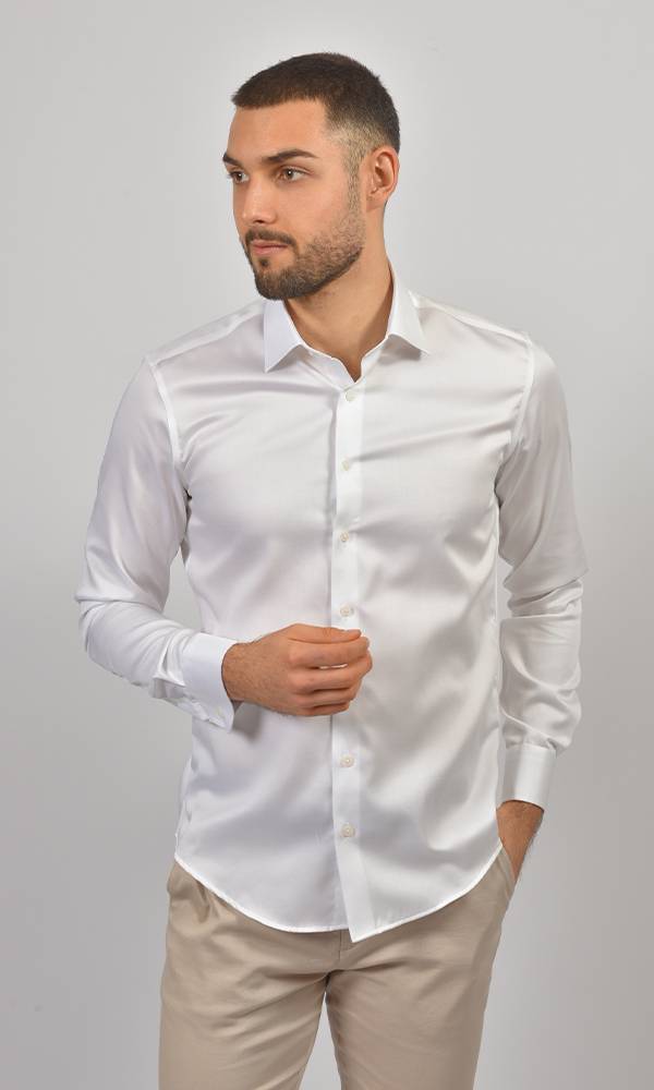 Muška SLIM FIT NO IRON košulja - BELA