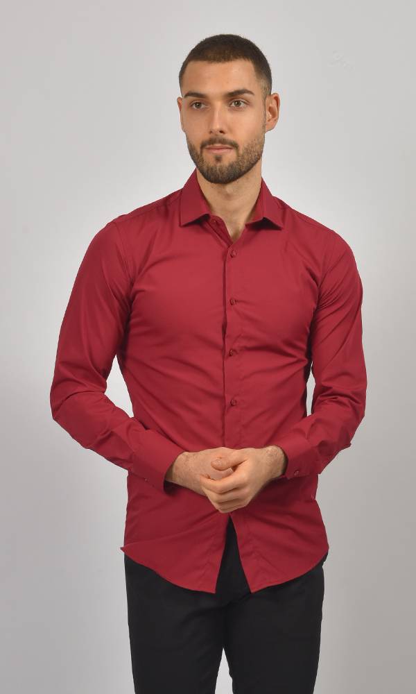 Muška REGULAR FIT košulja - BORDO