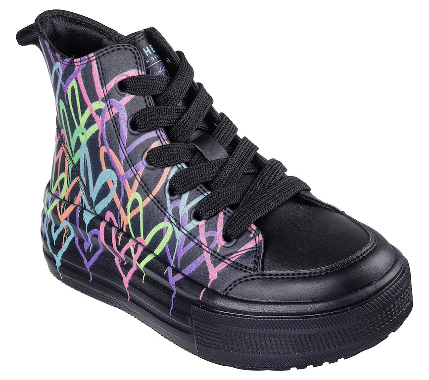 Skechers Patike za devojčice Hyperlift - Love Daze, 314075L-BKMT, Crne