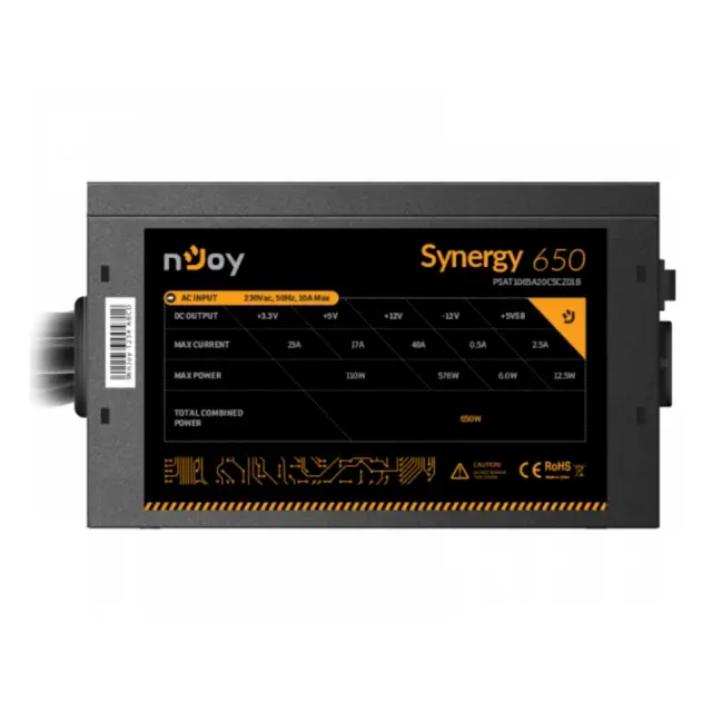 Njoy Napajanje Synergy 650W Psat1065A20Cscz01B, Crno