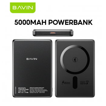 Power bank Bavin Mag Charger PC1095 5000 mAh crni