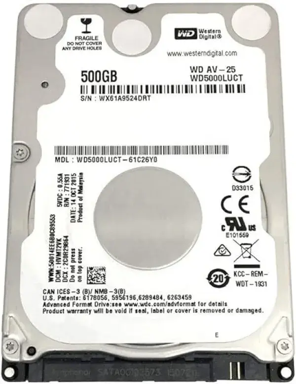 GEMBIRD HDD WD5000LUCT, 2.5, 500GB, USB 3.0, SATA eksterno kućište