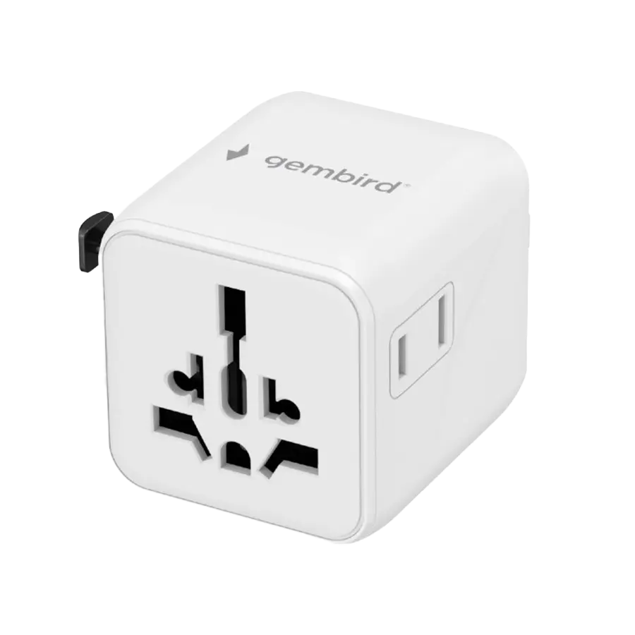 Gembird univerzalni adapter za napaјanje za sve zemlje TPA-INT-01-W, 20 W, beli