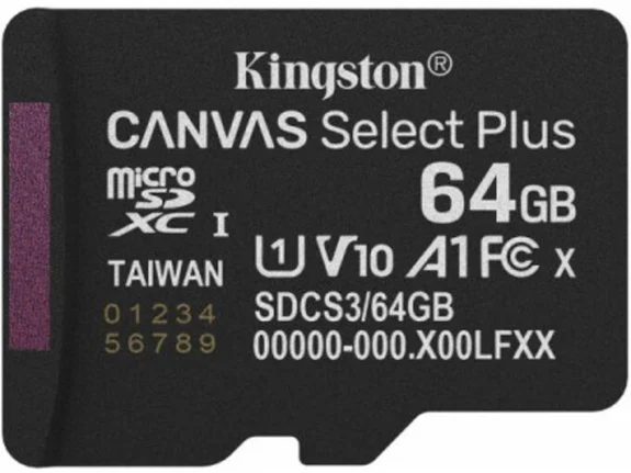 Kingston MicroSD 64GB Canvas Select Plus SDCS3 64GBSP bez adaptera