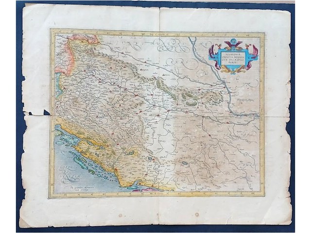 1589 gravura BOSNA hrvatska - Gerard Mercator