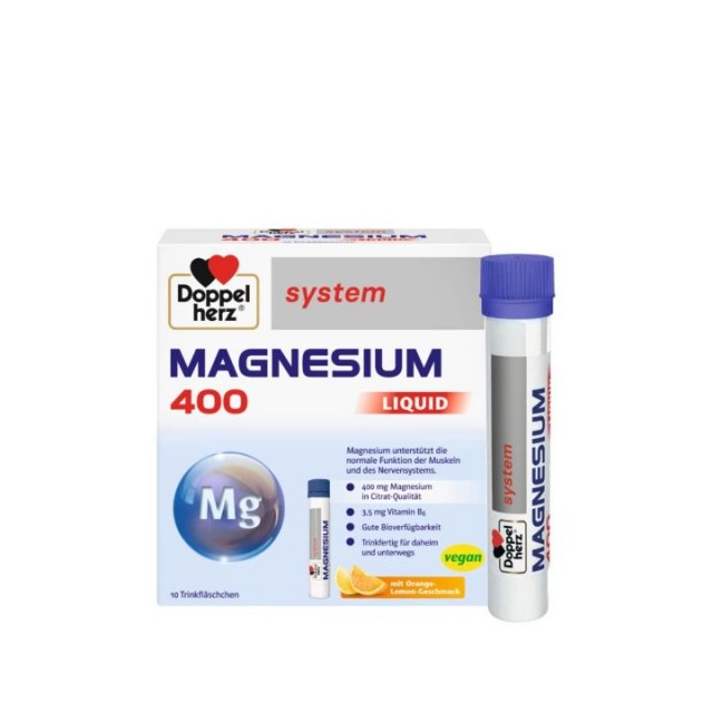 DOPPELHERZ SYSTEM MAGNEZIJUM LIQUID 400MG AMPULE 10X25ML