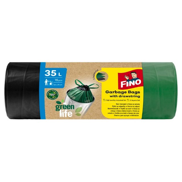 FINO KESE ZA SMEĆE GREEN LIFE SA TRAKOM 35L A15