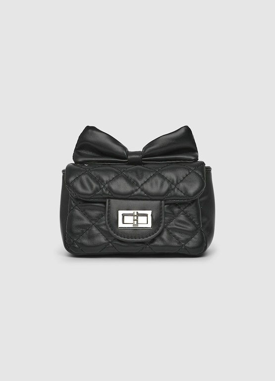 MINI BAG WITH BOW CRNA ULTRABLACK