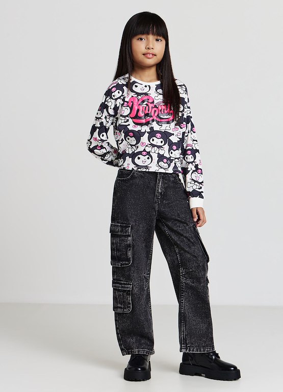 LONG-SLEEVED T-SHIRT WITH KUROMI PRINT VAR BELA VUNA