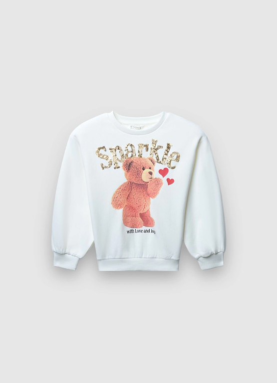 SWEATSHIRT WITH BEAR PRINT AND LETTERING BELA VUNA
