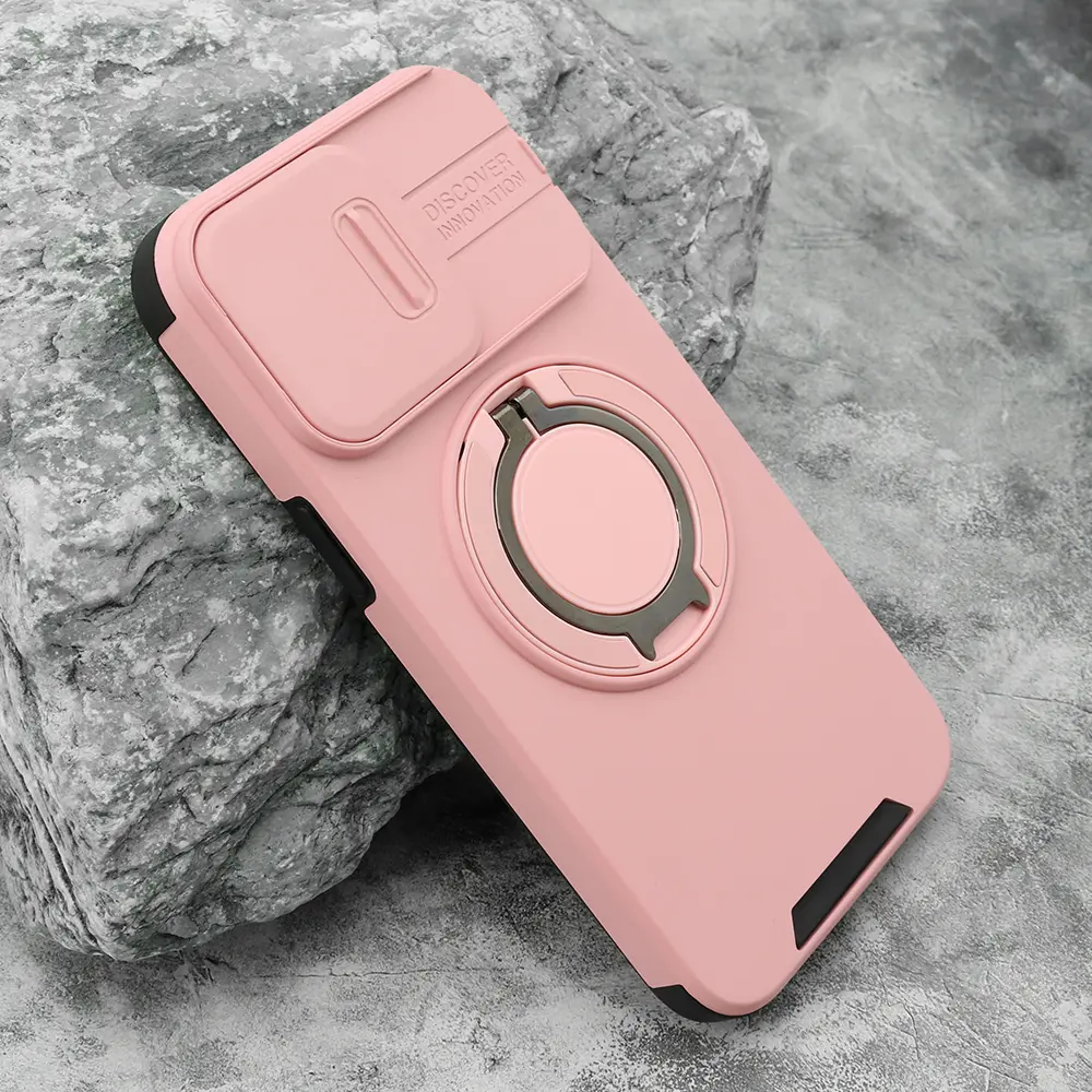 Maska za iPhone 15 Pro Max (6.7) DEFENDER CAMSHIELD roze