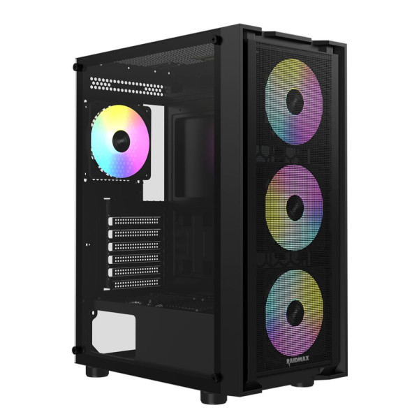 RAIDMAX Kuciste Raidmax Vector 216 Black 4 x RGB fan/Window/650W+ 600W 80+Gold budle