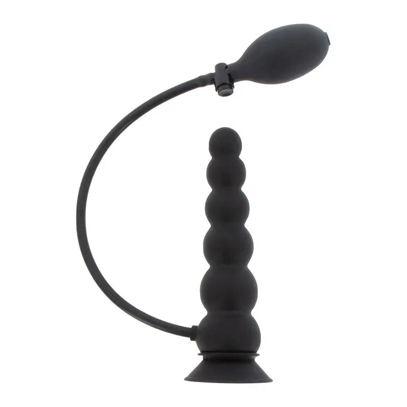 Dildo na naduvavanje Inflatable Suction Plug Expert 16856, 22.5cm, Crni