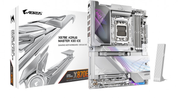 AM5, X870E AORUS MASTER X3D ICE, 4x DDR5 DIMM, X3D Turbo Mode 2.0 : Incredible X3D performance unleashed by AI DDR5 OC u ( X870E A MASTER X