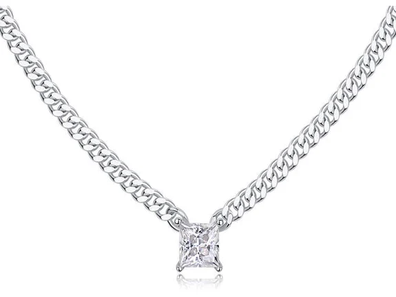 Luxoria Moissanite Lumiere Chain of Rhapsody Moissanite Ogrlica 1ct