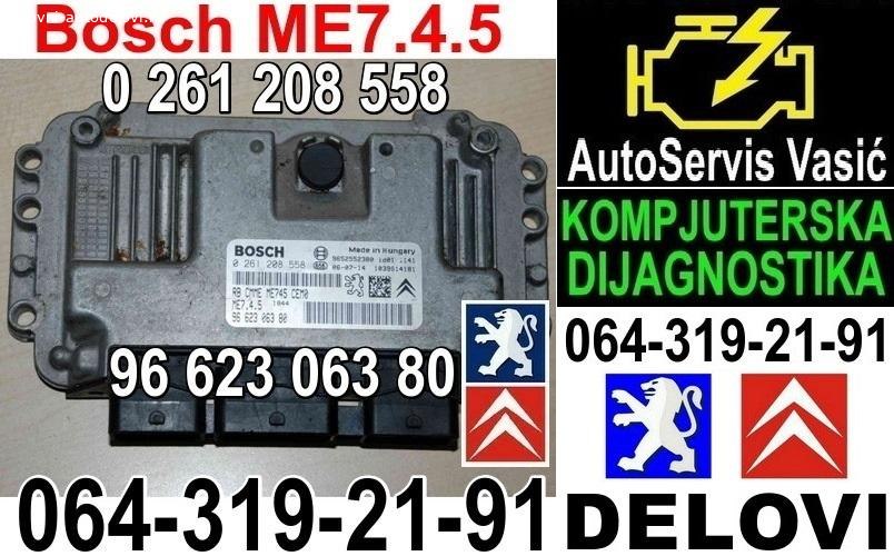 KOMPJUTER 0 261 208 558 Bosch ME7.4.5 Pežo 96 623 063 80