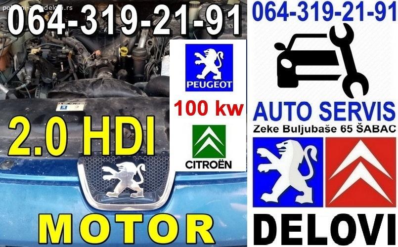 MOTOR 2,0 HDI 100kw Pežo Citroen Peugeot
