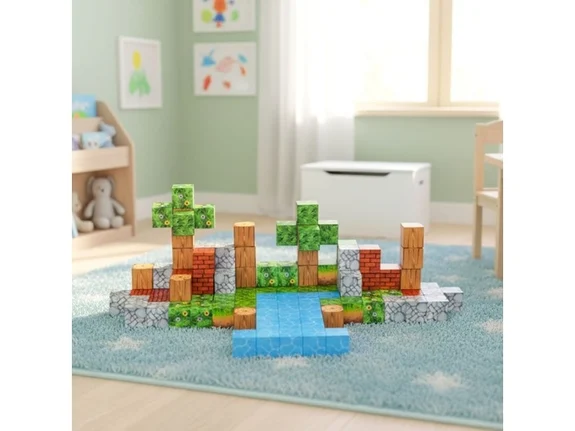 Eco Toys Set magnetnih kocki za decu - 87 delova