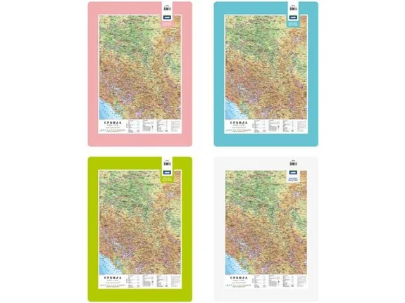 Reljefna mapa Srbije A4