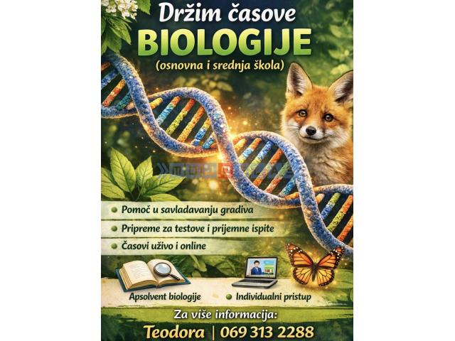 Časovi biologije za osnovce i srednjoškolce