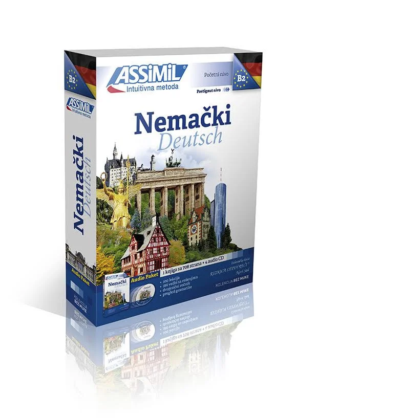 Nemački A1, A2, B1, B2 nivo, knjiga + 4CD-a