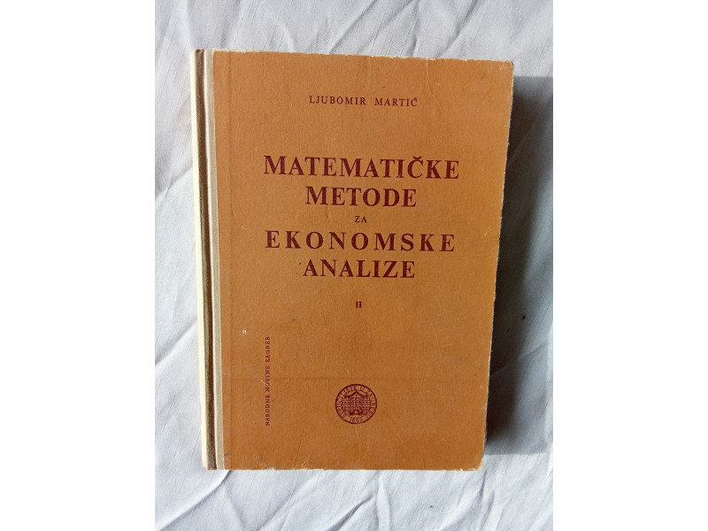 Matematičke Metode Za Ekonomske Analize-Ljubomir Martić