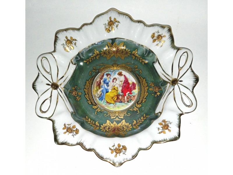 TANJIR - PORCELAN CZECH REPUBLIC, 24 GOLD PLATE 22cm
