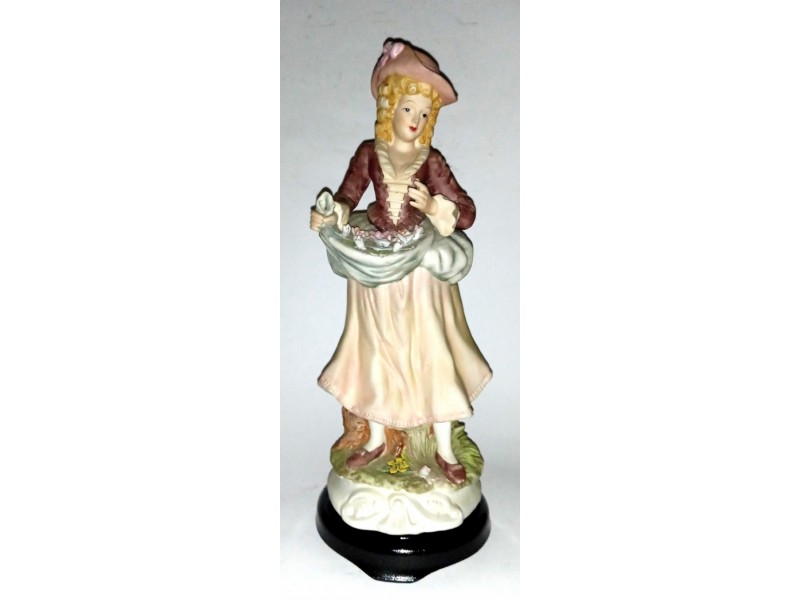FIGURA - BISKVIT PORCELAN KAPO di MONTE, POSTOLJE 41cm