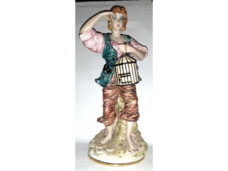 FIGURA - BISKVIT PORCELAN CAPO di MONTE, 45cm