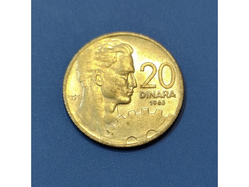 20 DINARA 1963 UNC