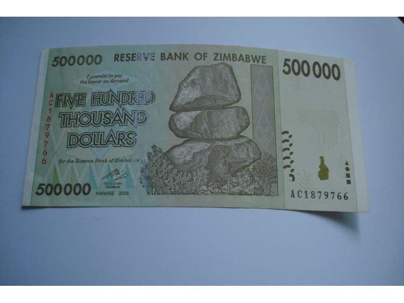 ZIMBABVE - 500 000 DOLARA - 2008