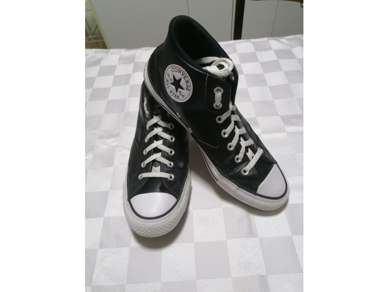 CONVERSE-ALL STAR duboke crne kožne patike br.44