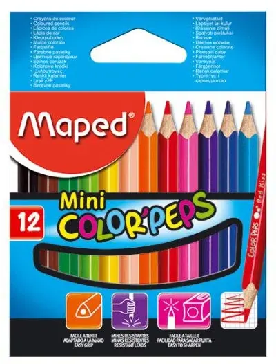 Maped Set drvenih bojica, 12 komada, Šareni