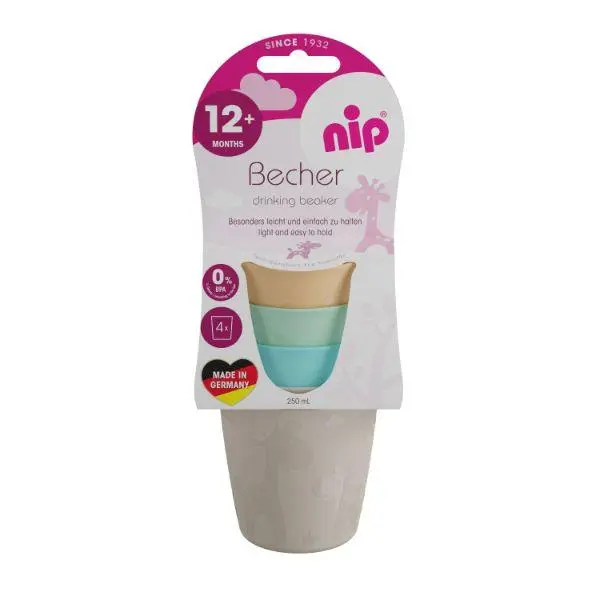 Nip Set čaša za bebe, 250 ml, 4 komada