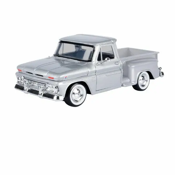 Motor Max Metalni model automobila 1966 GMC C1000 Fenderside, 1:24, Srebrne boje