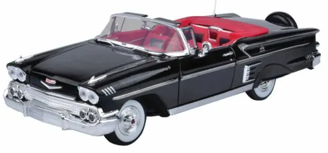 Motor Max Metalni model automobila Chevrolet Impala 1958, 1:18, Crni