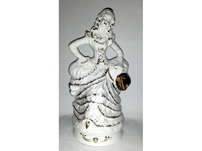 FIGURA, TRBUH za LAMPU - STARI PORCELAN, ZIG. 45cm