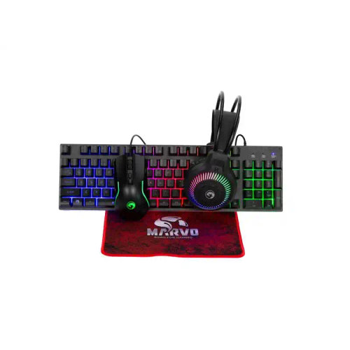 Marvo LOOT 40 CM416 Gejmerski Set: Tastatura, Miš, Slušalice i Podloga