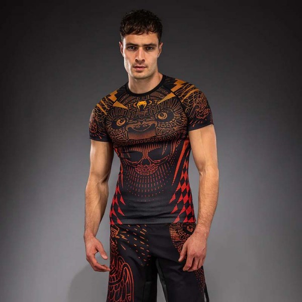 Venum Quetzal Fury Rashguard Kratki Rukav Crno/Crveni/Orange XXL