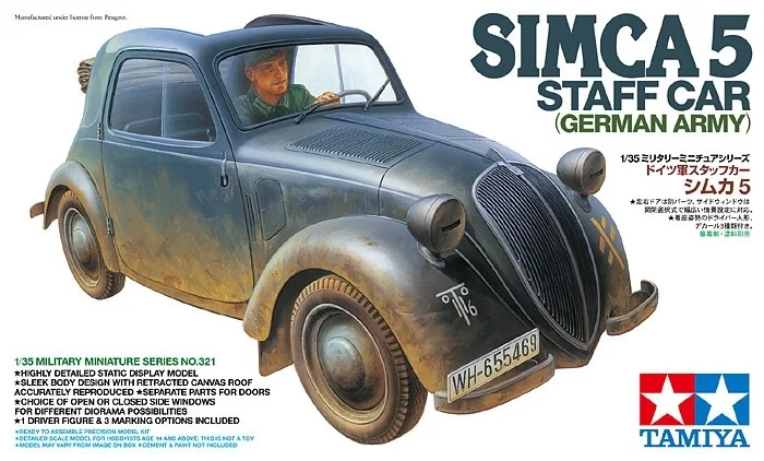 TAMIYA 1/35 Simca 5 Staff Car (German Army)