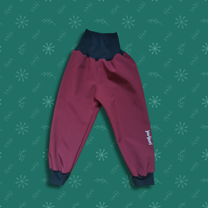 Basic bordo softshell pantalone za decu