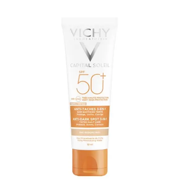 VICHY Ideal Soleil pigmentisana zaštitna krema 3 u 1 SPF 50+ protiv tamnih fleka