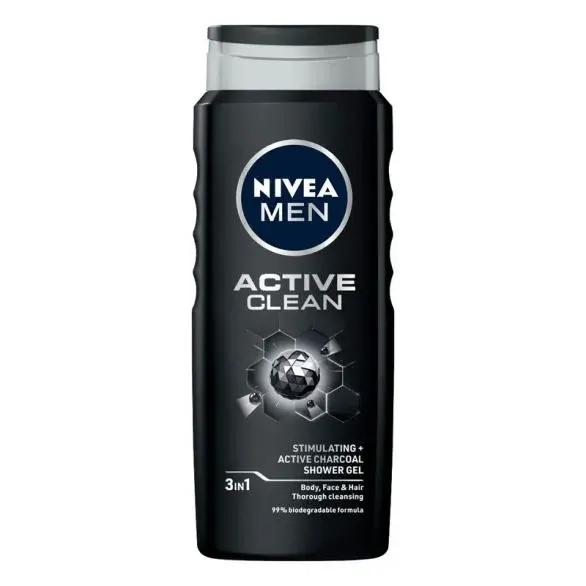 NIVEA MEN Gel za tuširanje Active Clean, 500ml