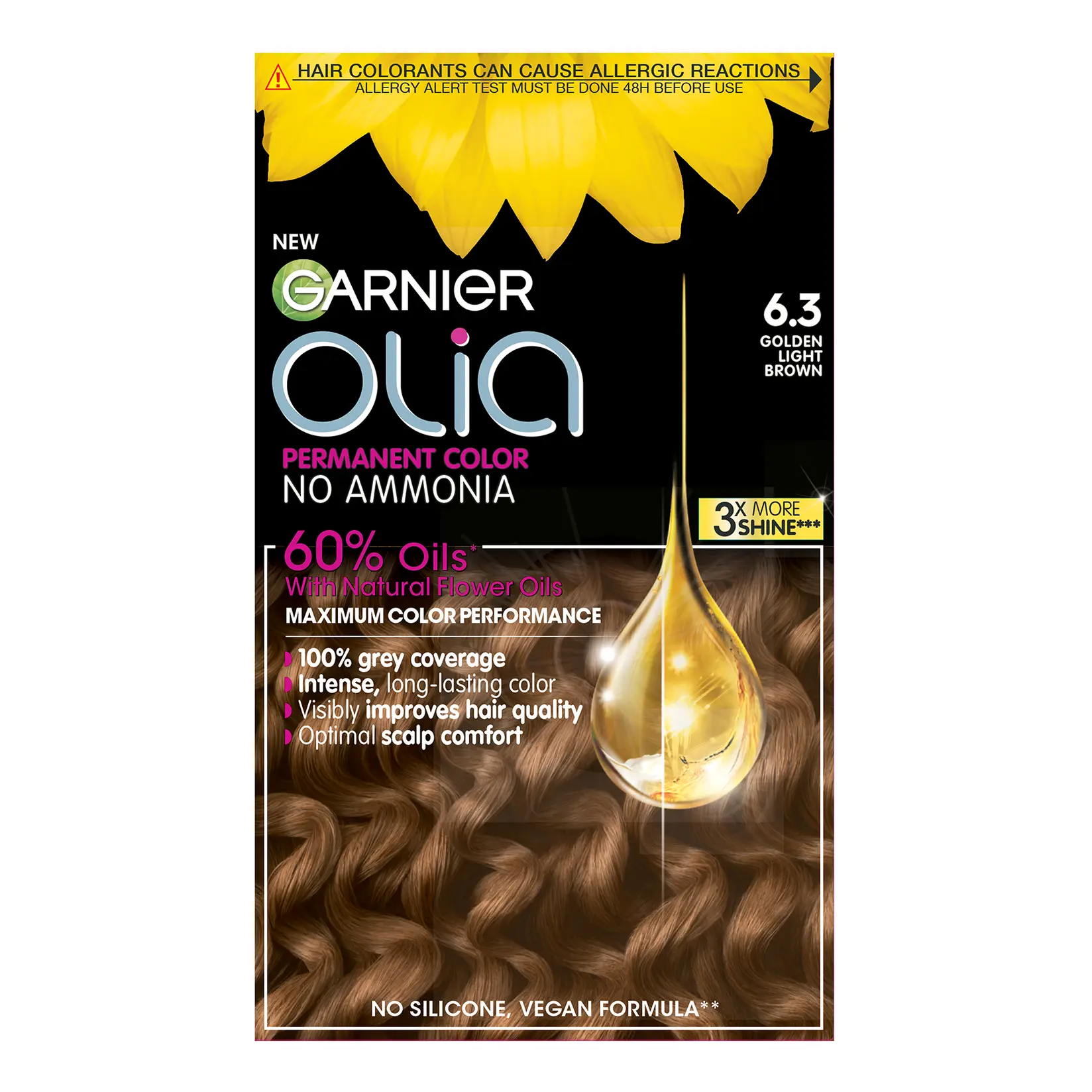 GARNIER Olia Boja za kosu 6.3 Zlatno svetlo smeđa