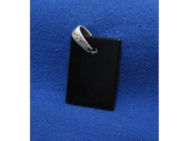 DAVID SIGAL srebro 925 alka + oniks plocica privezak